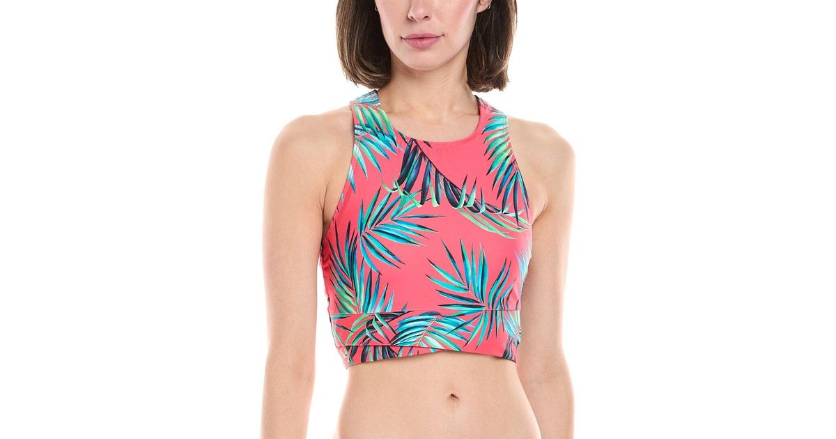 Next Static High-Neck Bikini Top in Pink | Lyst