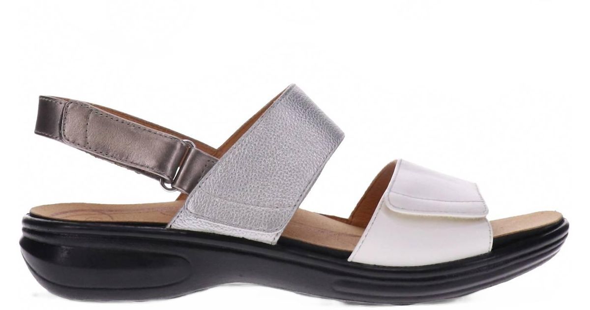 Revere Como Adjustable Back-Strap Sandal in White | Lyst