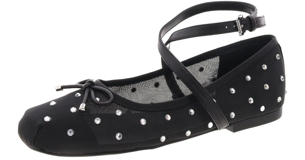 MICHAEL Michael Kors Collette Flex Mesh Rhinestone Ankle Strap in Black ...