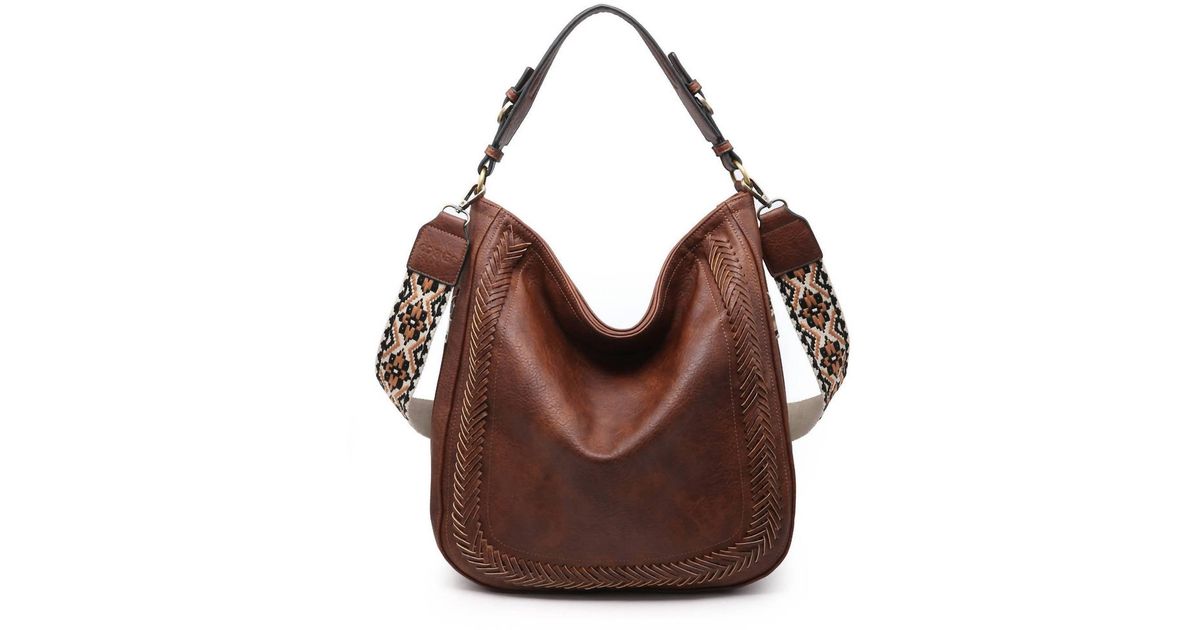 Jen & Co. Aris Whipstitch Crossbody Bag in Brown | Lyst