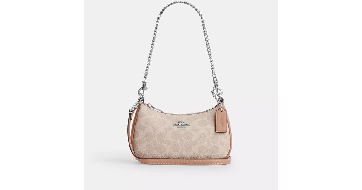 COACH Teri Mini Crossbody Bag in Natural | Lyst