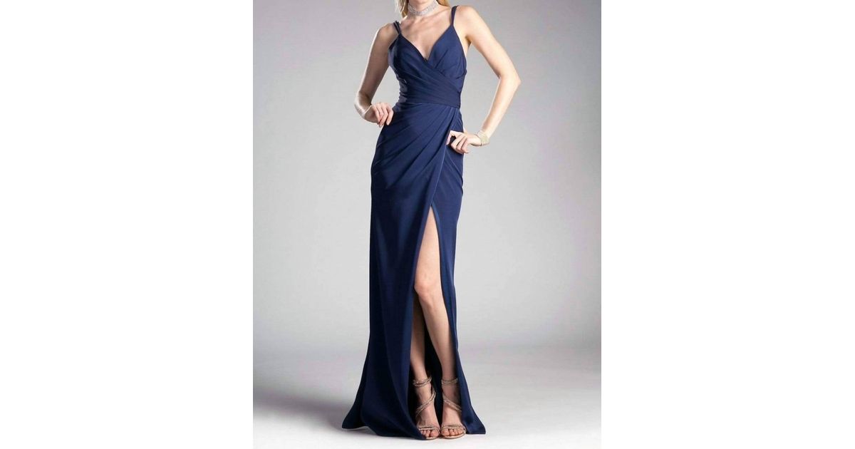 Cinderella Divine Wrap Bodice Prom Gown in Blue | Lyst