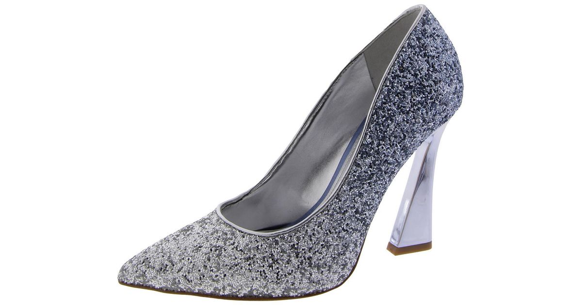 Nine West Pointed Toe Slip On Pumps in Gray | Lyst