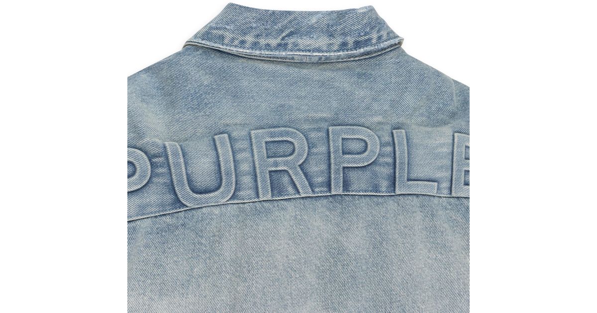 Purple Brand Padded Denim Jackets in Blue for Men | Lyst