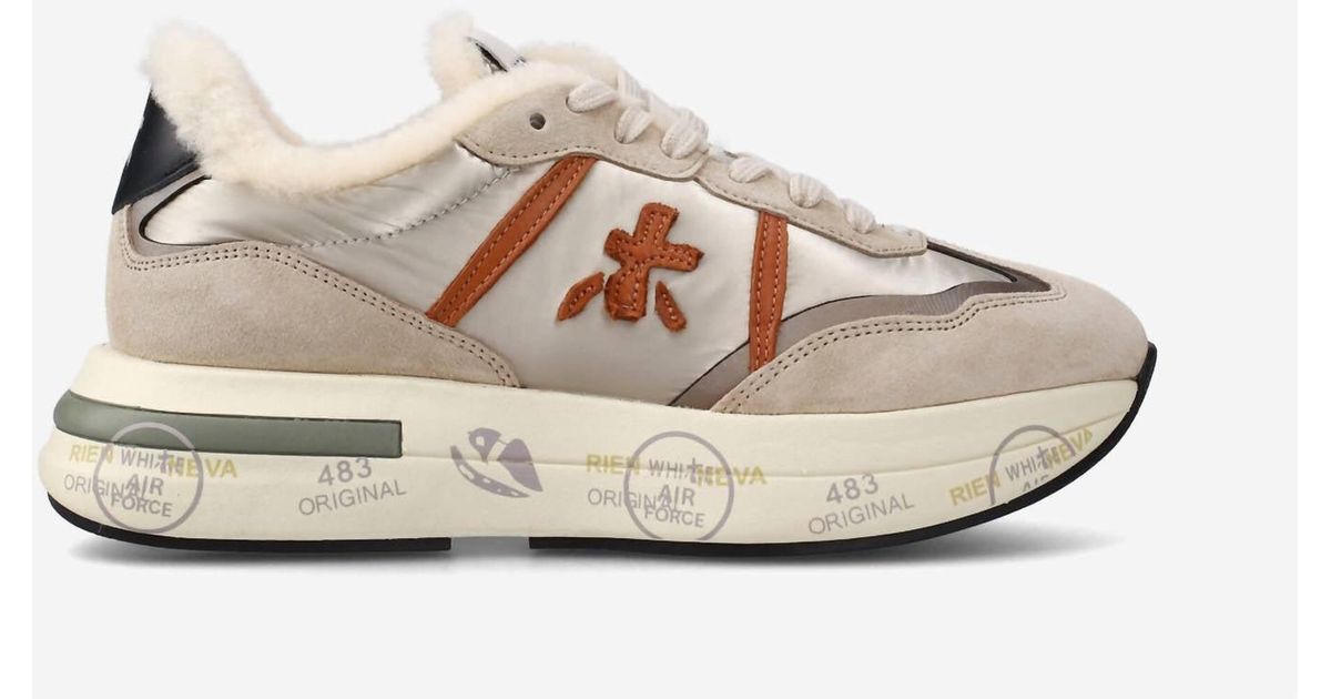Premiata Cassie Montone 6569 Sneaker in Natural | Lyst