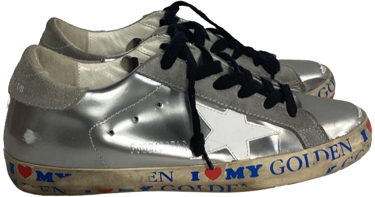 Golden Goose Superstar Love Golden Low Top Sneakers in Metallic | Lyst