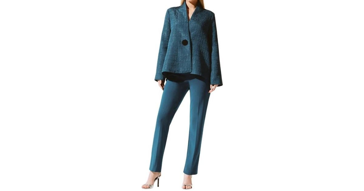 Joseph Ribkoff Textured Trapeze Jacket in Blue | Lyst