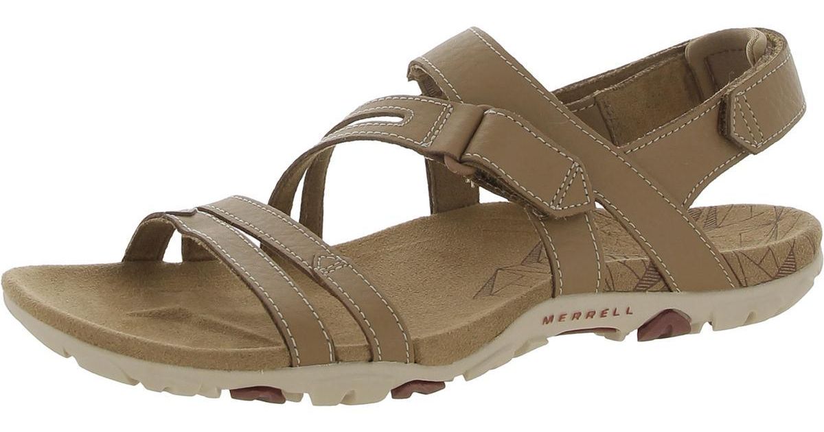 Merrell Leather Slingback Sandals in Brown | Lyst