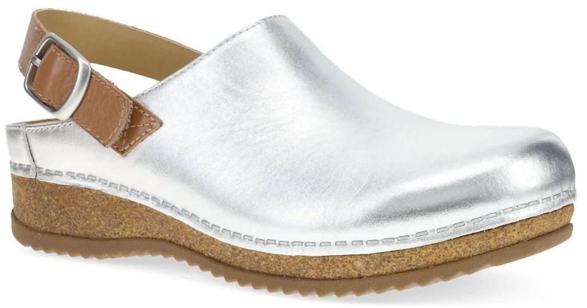 Dansko Merrin Slingback Clogs in White | Lyst
