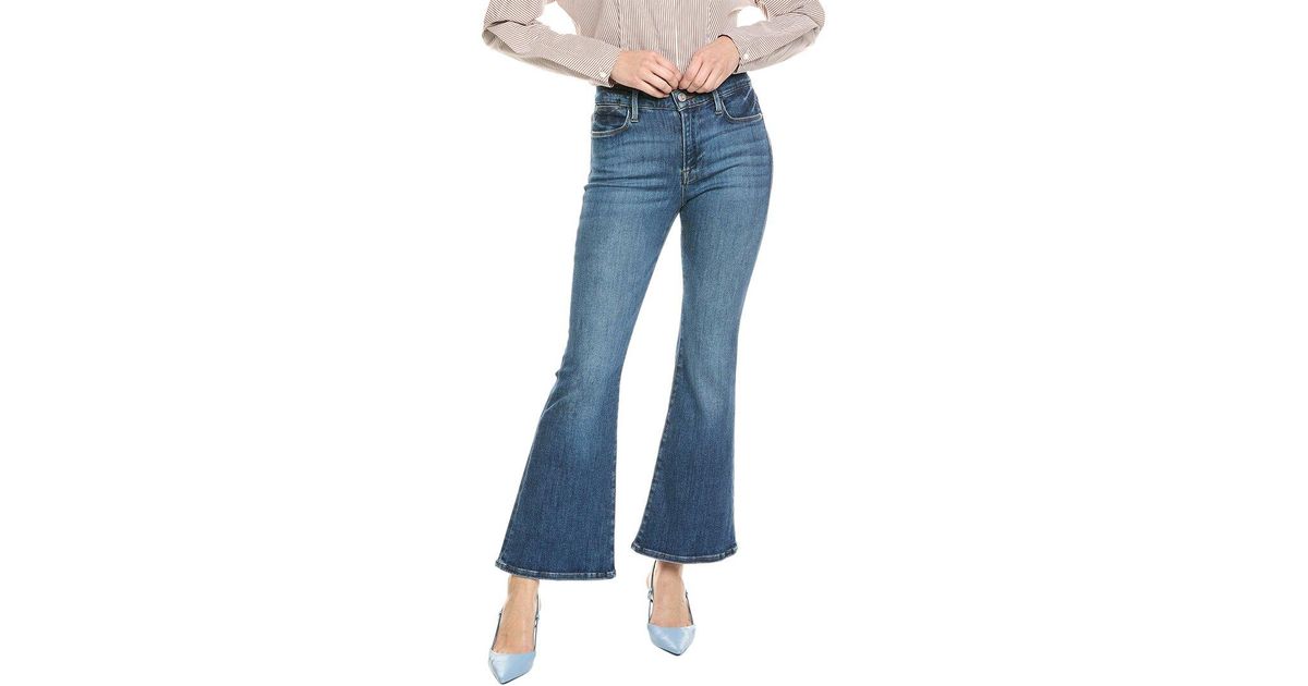 FRAME Le Pixie Bestia High Flare Jean in Blue | Lyst