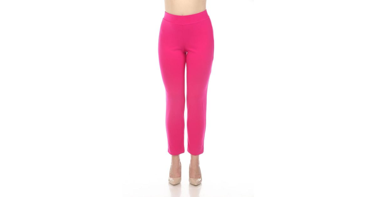 Joseph Ribkoff Back Slit Slacks Pants in Pink | Lyst