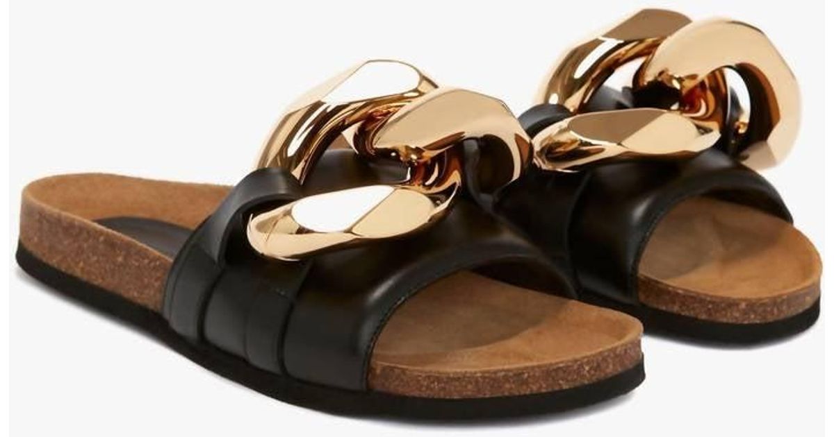 JW Anderson Chain Slide Sandal in White | Lyst