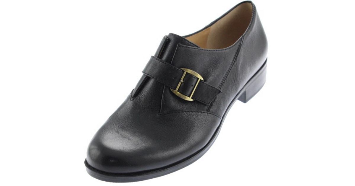 Naturalizer Frida Leather Shooties Loafer Heels in Brown | Lyst