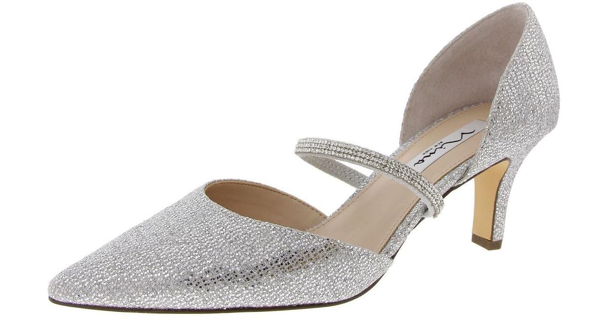 Nina Embellished Pumps in Metallic | Lyst