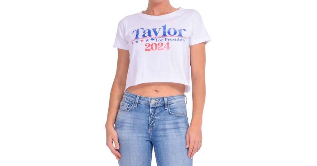 Prince Peter Ts Election Crop Tee in Blue | Lyst