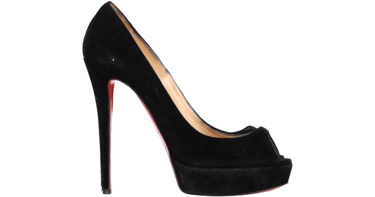 Christian Louboutin Lady Peep Pumps in Black | Lyst
