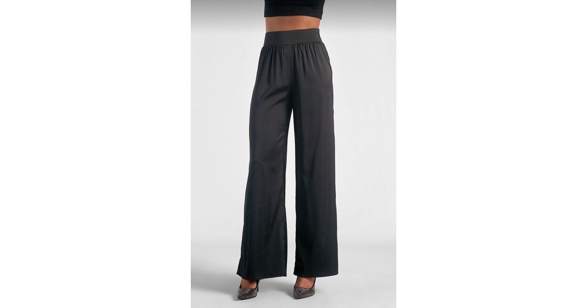 Elan Satin Pants in Black | Lyst
