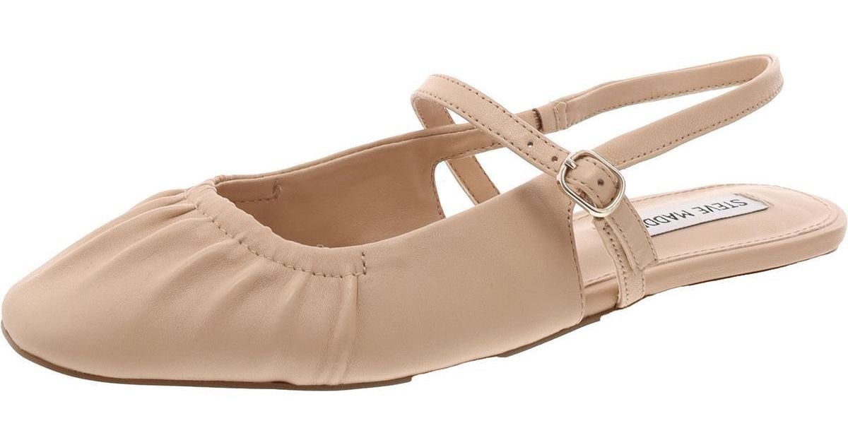 Steve Madden Garson Slip On Closed Toe Slingback Sandals in Natural | Lyst