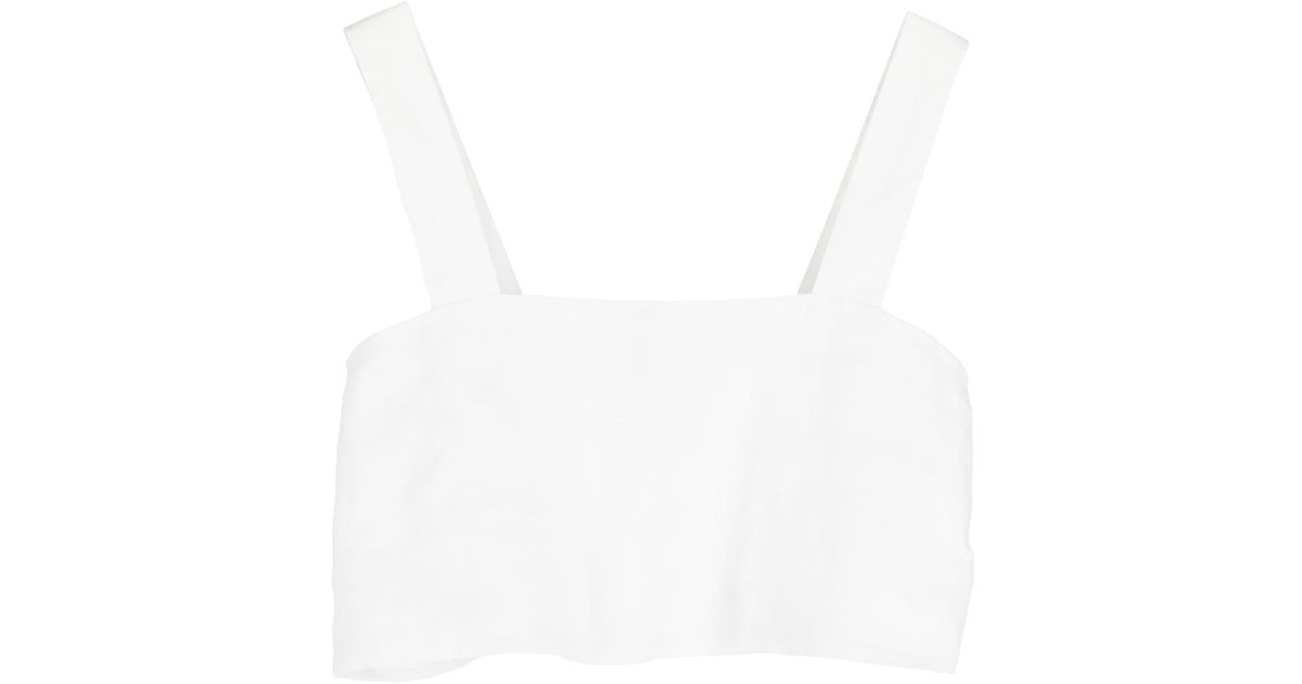 Reformation Buttoned Crop Top in White | Lyst