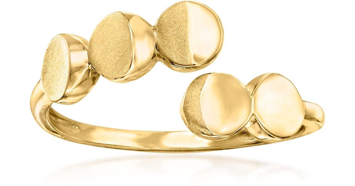 RS Pure By Ross-Simons 14Kt Phases Of The Moon Bypass Ring in Metallic ...