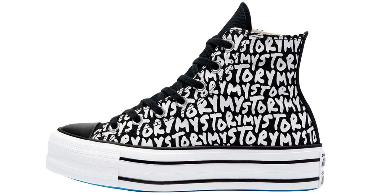 Converse Ctas Double Stack Lift Hi/Egret/Digital 570321C in Black | Lyst