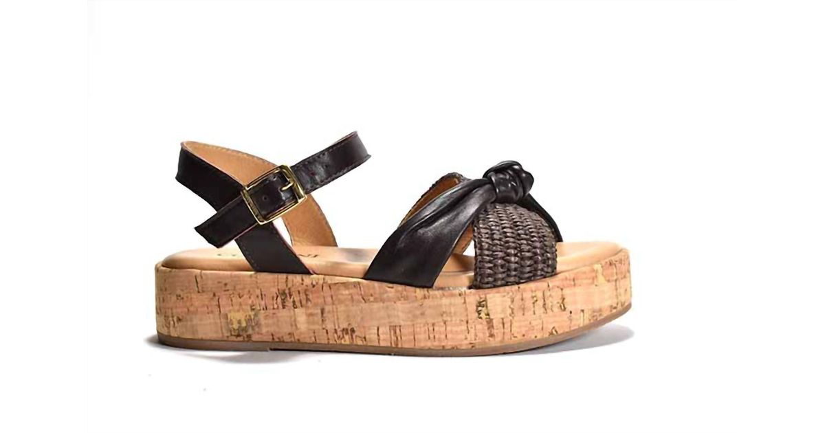Cordani Kaylin Wedge Sandals in Black | Lyst