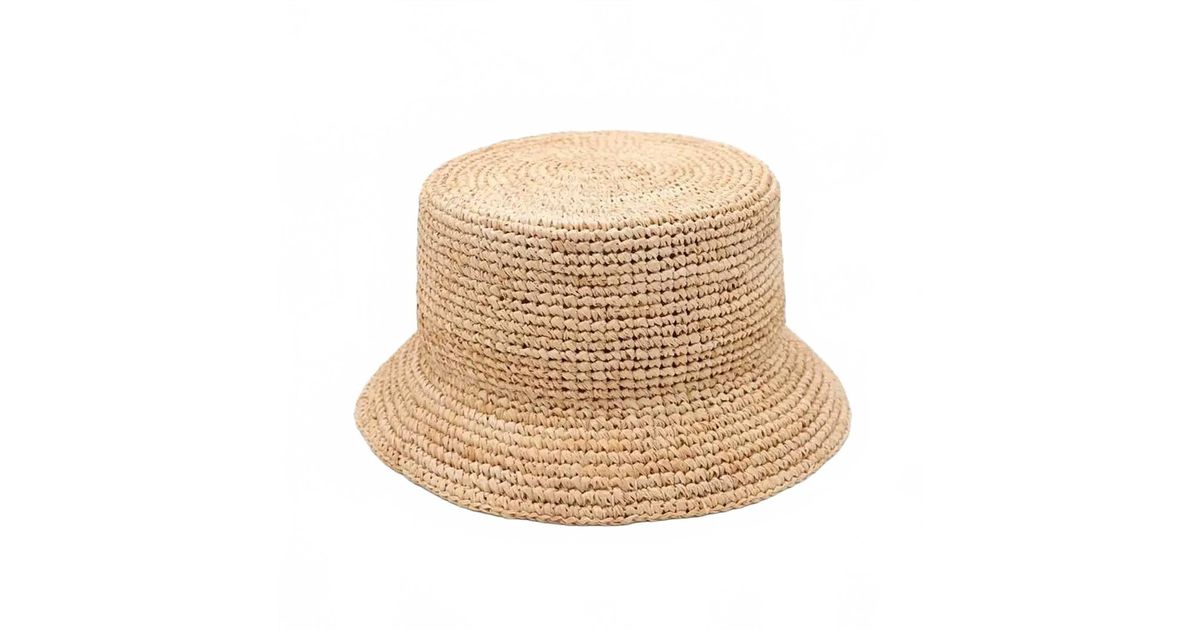 BTB Los Angeles Emory Bucket Hat in Natural | Lyst