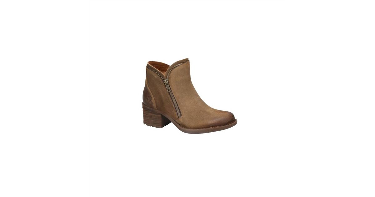 Born Distressed Suede Ankle Boots in Brown | Lyst