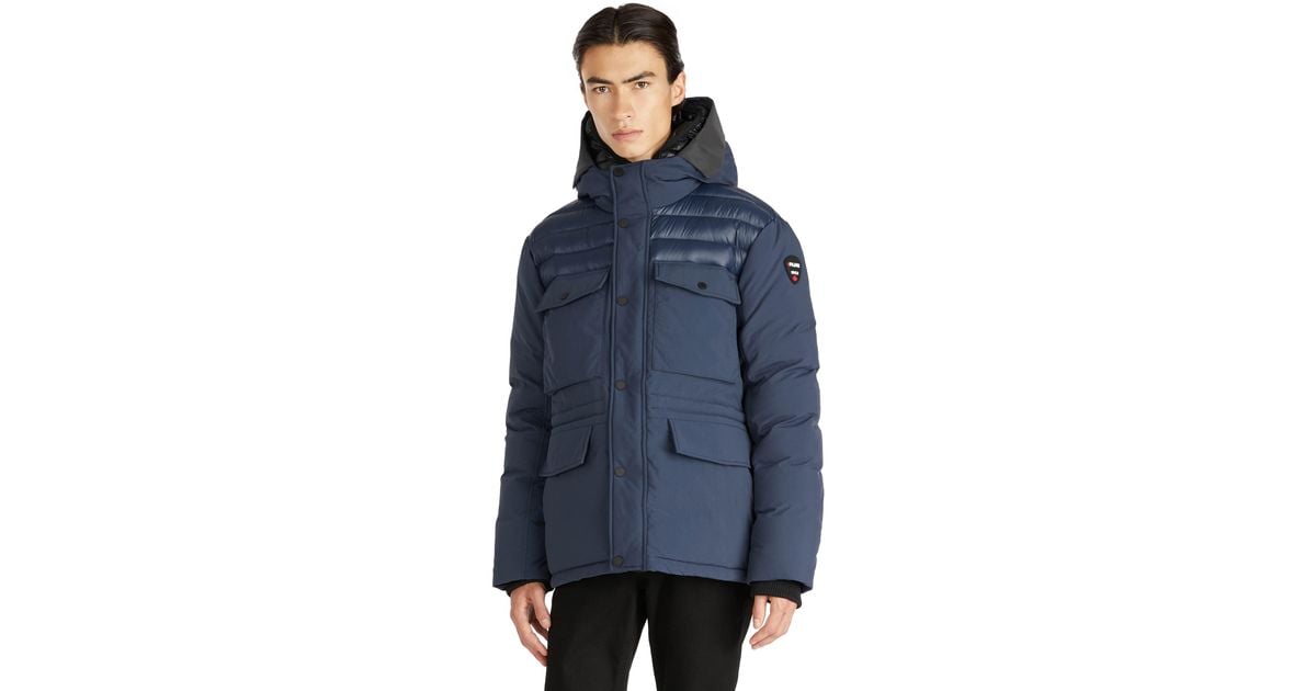Pajar Mikkel Mixed Media Parka With Detachable Inner Hood in Blue for ...