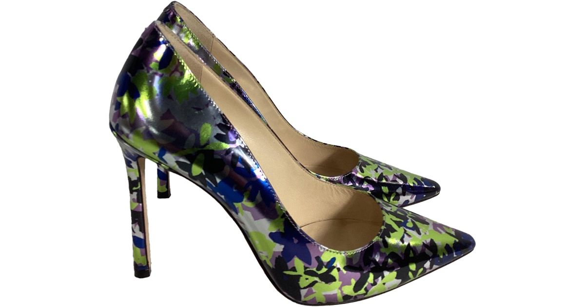 Jimmy Choo Camo Print Floral Pumps in Blue | Lyst