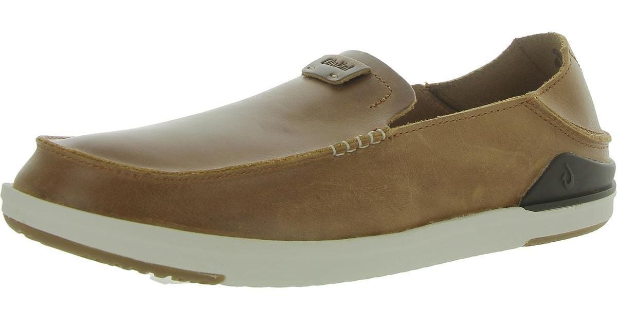 Olukai Kakaha Leather Loafers in Natural for Men | Lyst