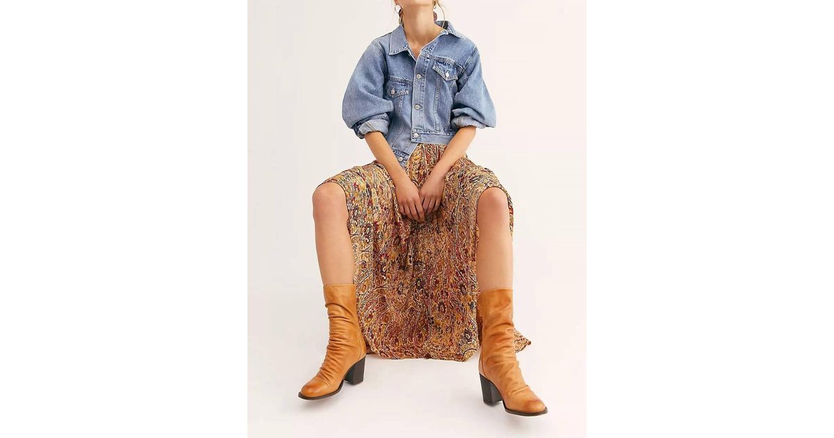 Free People Elle Block Heel in Blue | Lyst