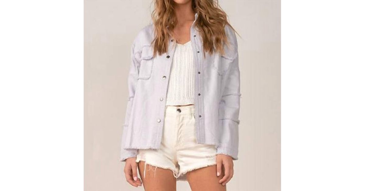 Elan Rock And Roll Button Up Jacket in White | Lyst