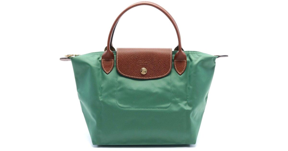 Longchamp Le Pliage Original S Handbag Nylon Leather in Green | Lyst