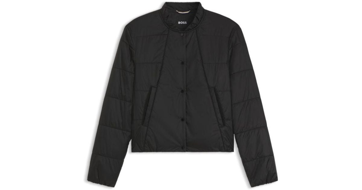 BOSS Packable Jacket With Water-Repellent Finish in Black | Lyst