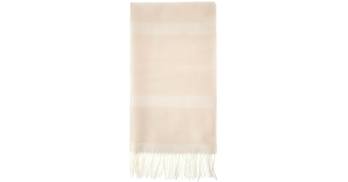 TOTEME Bone Monogram Jacquard Wool Scarf in Natural for Men | Lyst