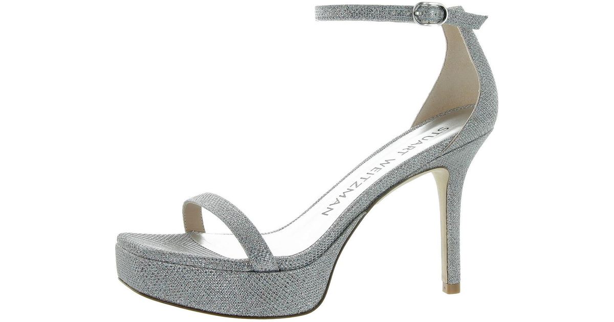Stuart Weitzman 95 Platform Sandal Slip On Platforms Ankle Strap in ...