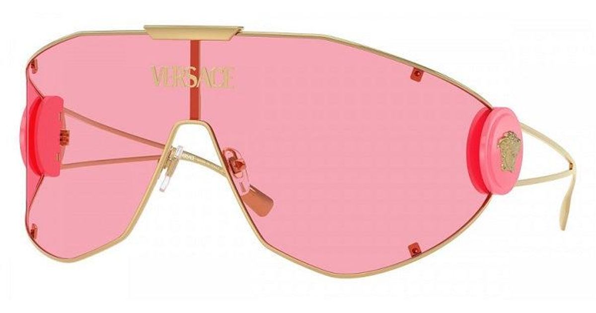 Versace Shield Full Rim, With A Frame And Dark Lens in Pink | Lyst