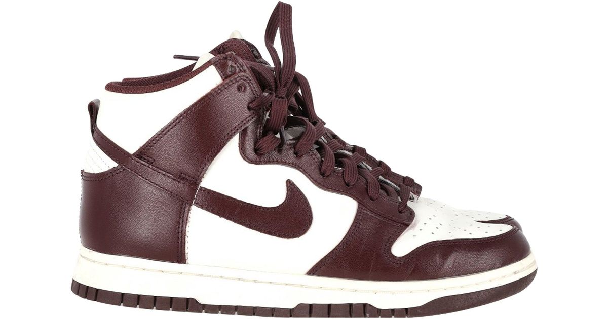 Nike Dunk High Burgundy Crush Sneakers in Brown | Lyst