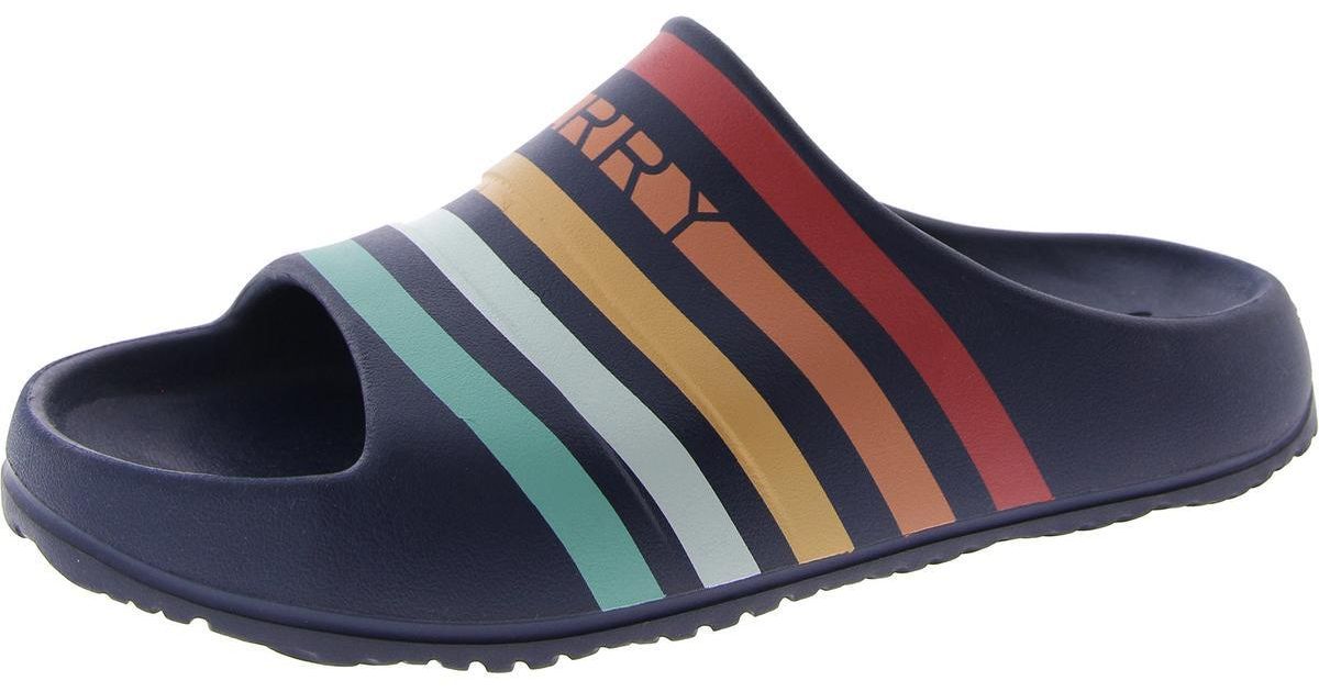 Sperry Top-Sider Windward Boat Slide Slip On Flat Pool Slides in Blue ...