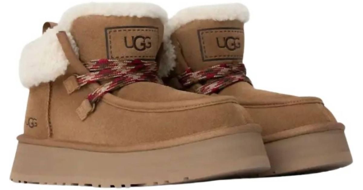 UGG Funkarra Cabin Cuff Boot in Brown | Lyst