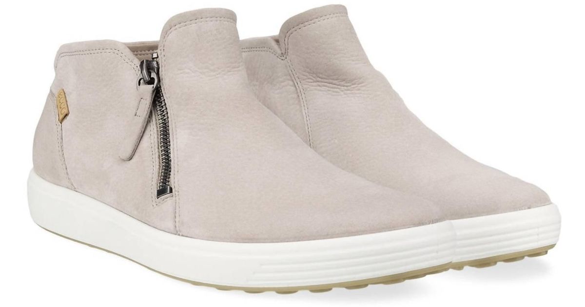 Ecco Side Zip Boots in Gray | Lyst