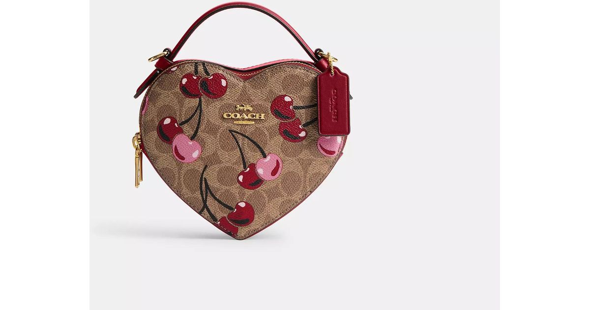 COACH Heart Crossbody Bag in Brown | Lyst