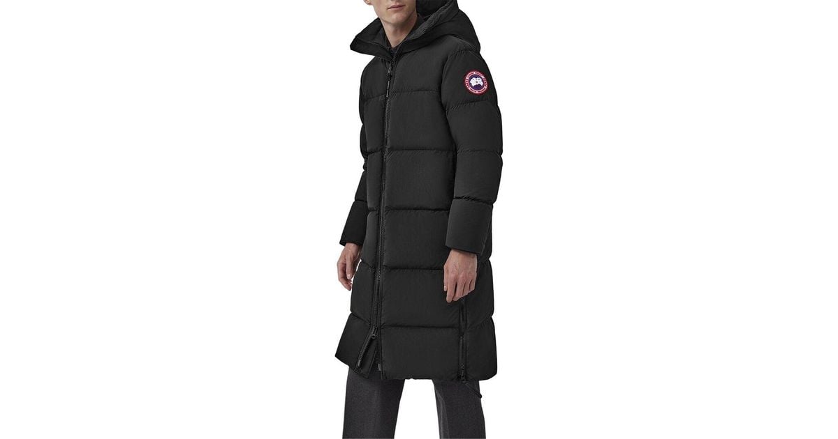 Canada Goose Lawrence Long Down Puffer Coat in Black for Men | Lyst