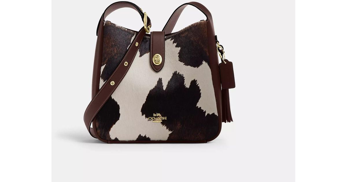 COACH Hadley Convertible Crossbody Bag With Cow Print And Tassel in ...