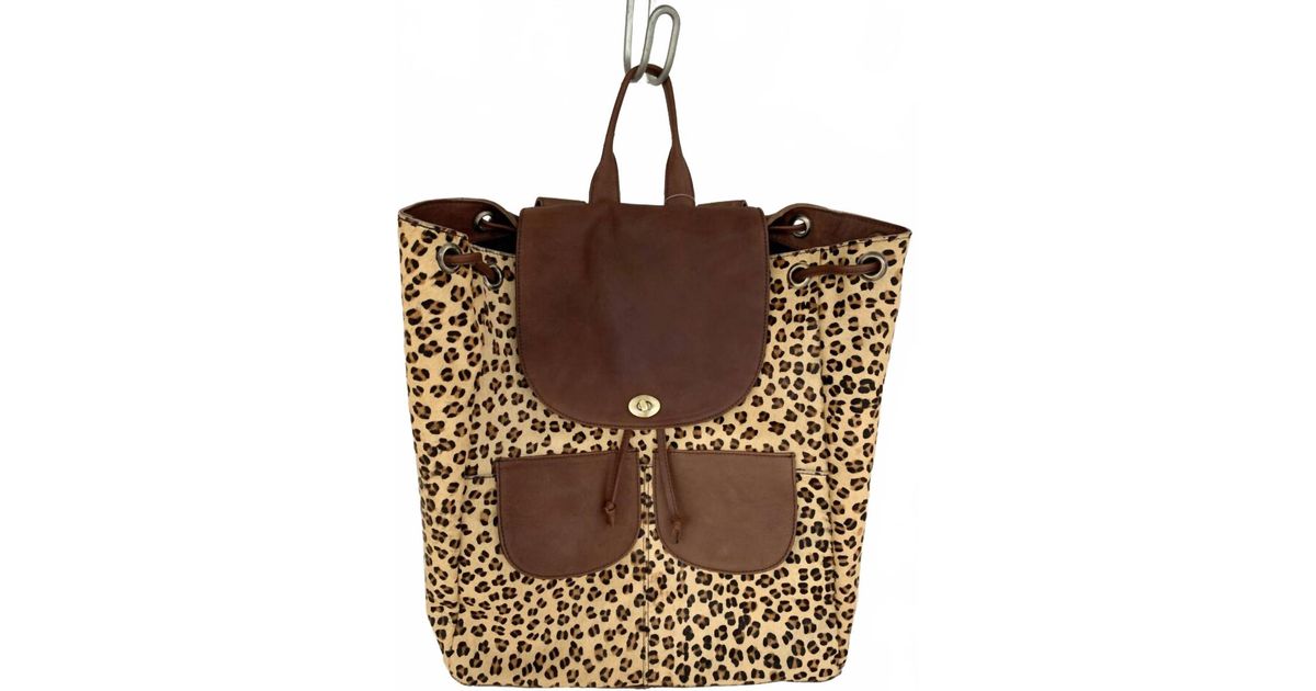 American Darling Leopard Hair On Hide Backpack in Brown | Lyst