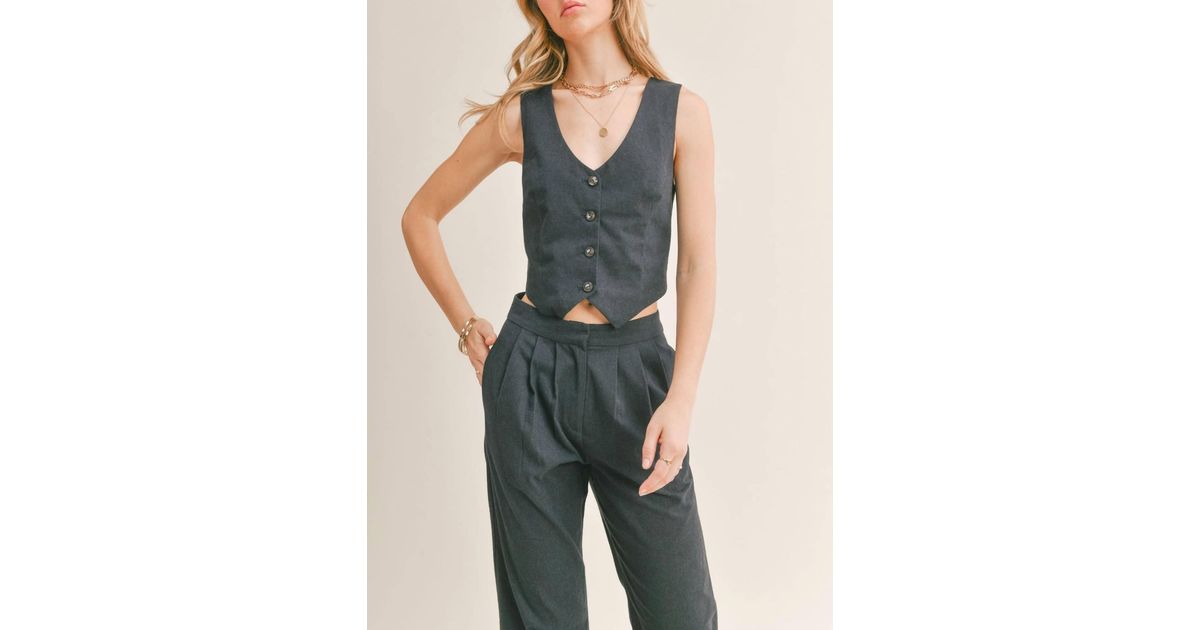 Sage the Label East Village Vest in Blue | Lyst