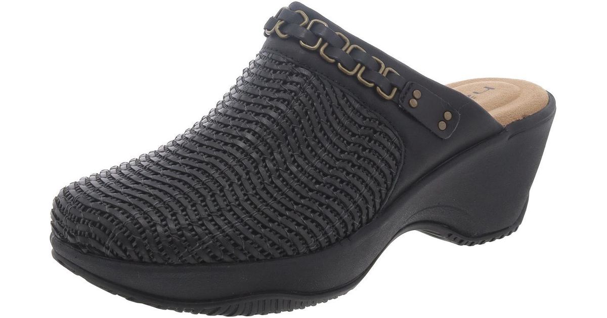 Halsa Chloe Woven Clogs in Black | Lyst
