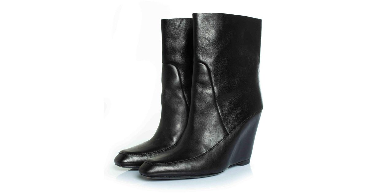 Alexander Wang Hidden Platform Ankle Boots in Black | Lyst