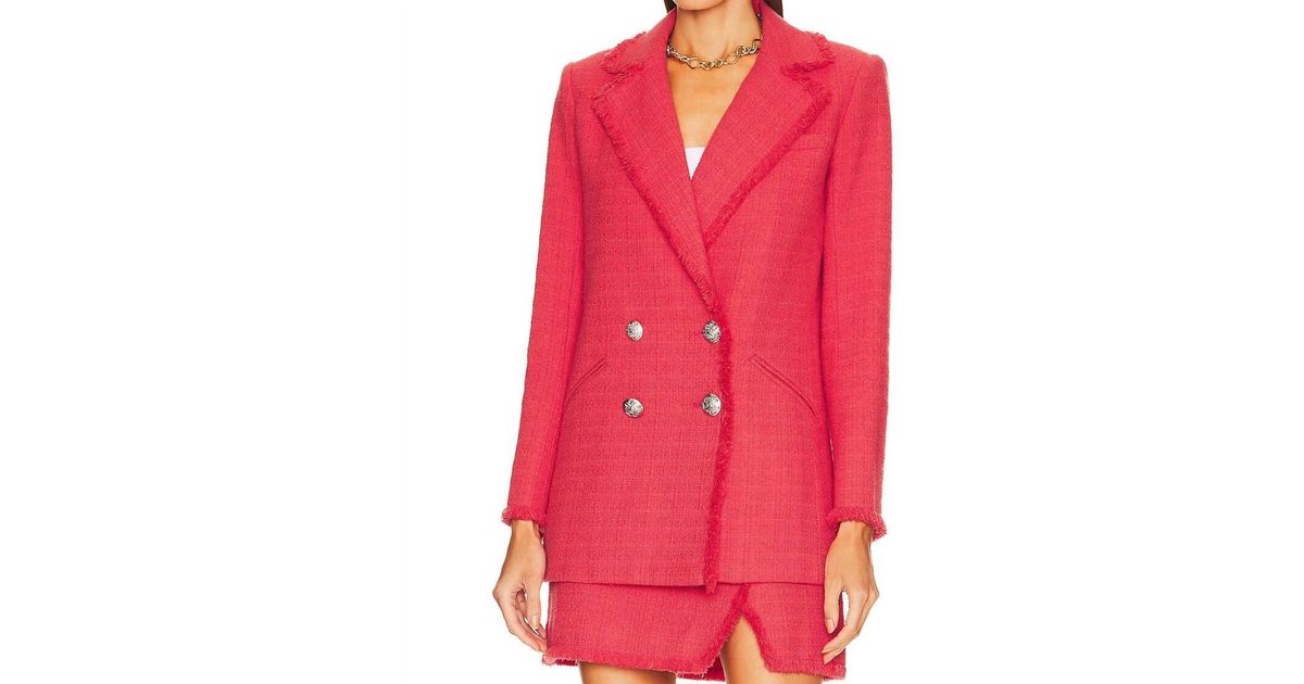 Veronica Beard Nayeli Dickey Suit Jacket in Red | Lyst